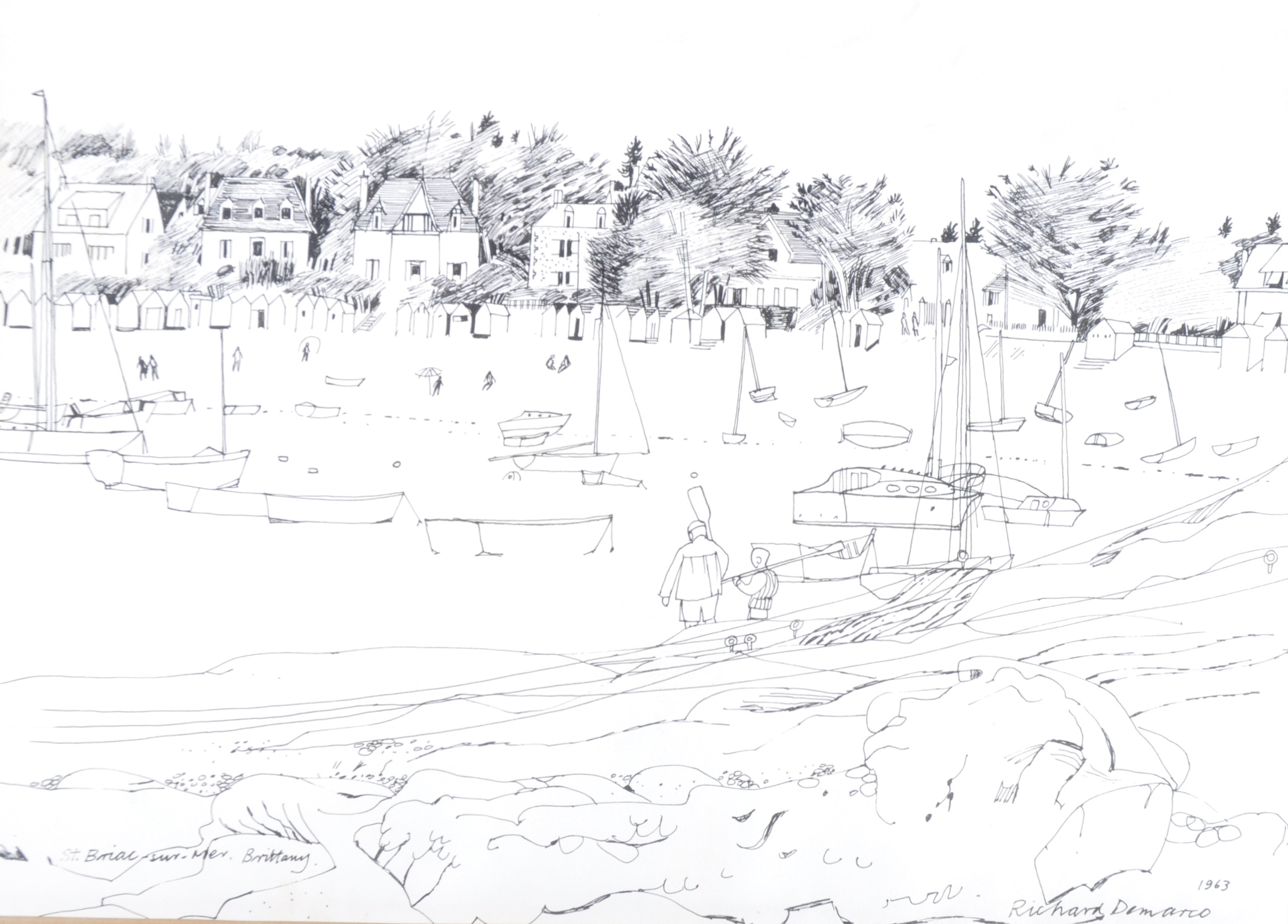 Richard Demarco | France depicting a harbour scene (1963) | MutualArt