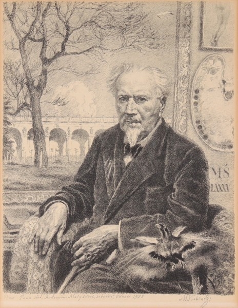 Max Švabinský | Self portrait with a bird of paradise | MutualArt