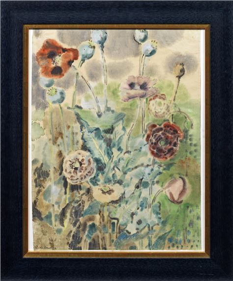 Adolf de Haer | Gartenstillleben mit Mohn | MutualArt