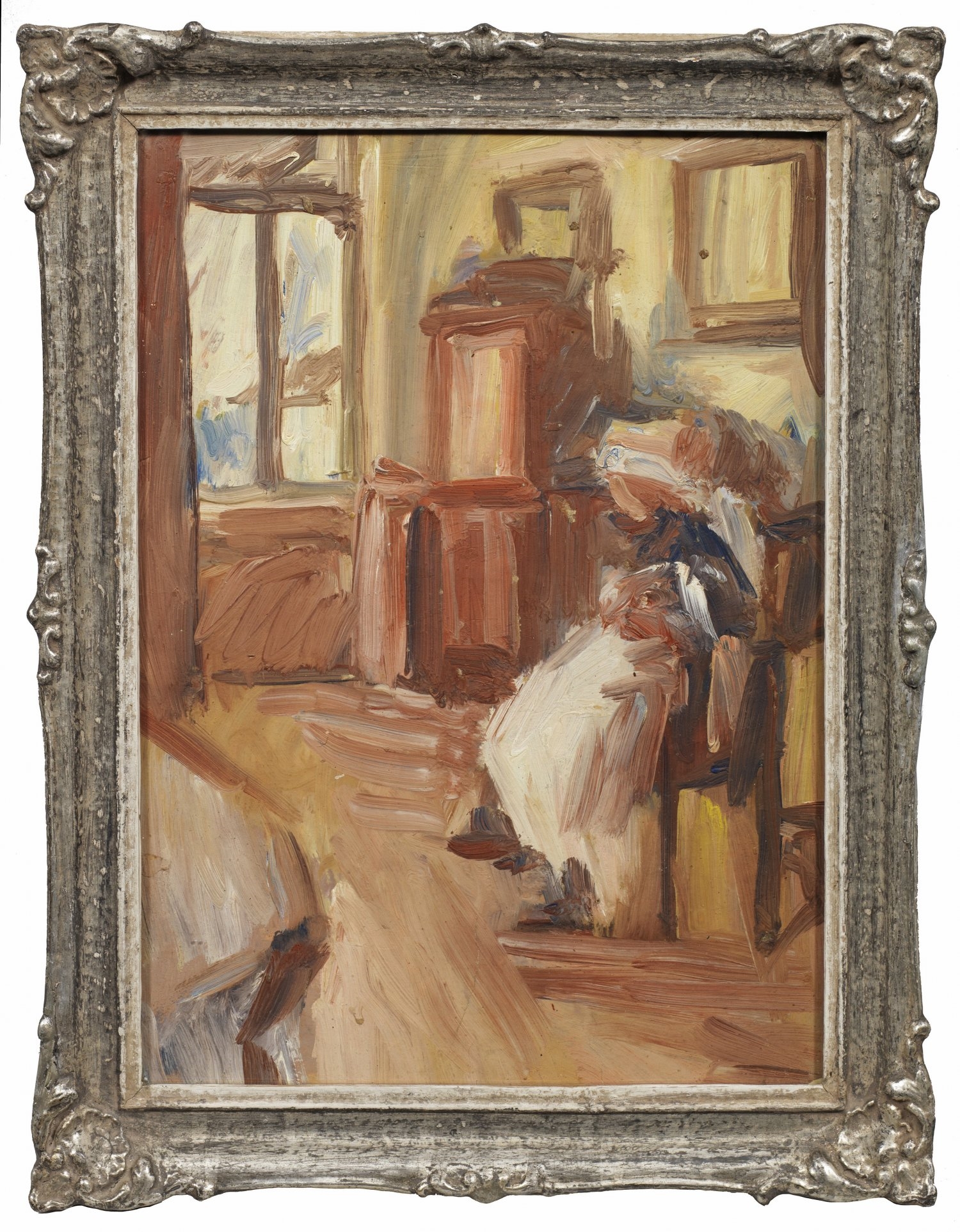 Leon Abramowicz | Sitzende Frau in einem Interieur | MutualArt