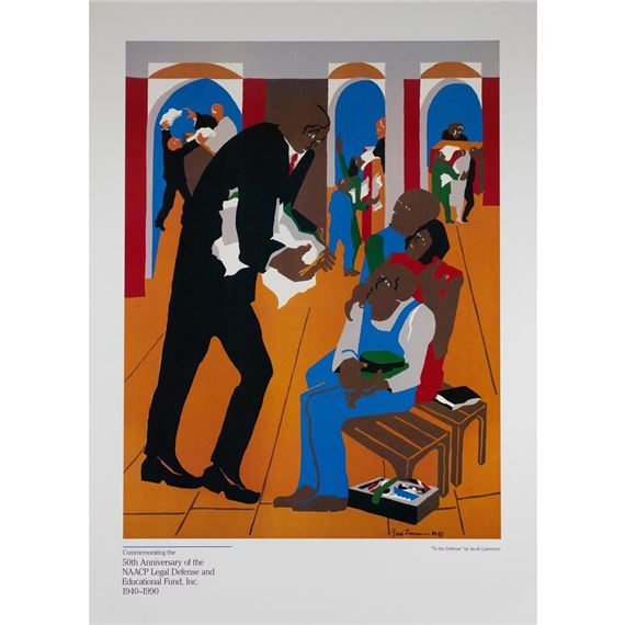 Jacob Lawrence | Promotional art poster: 50th Anniversary of the NAACP ...