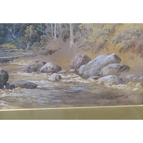 Robert Frier | River valley landscape (1871) | MutualArt