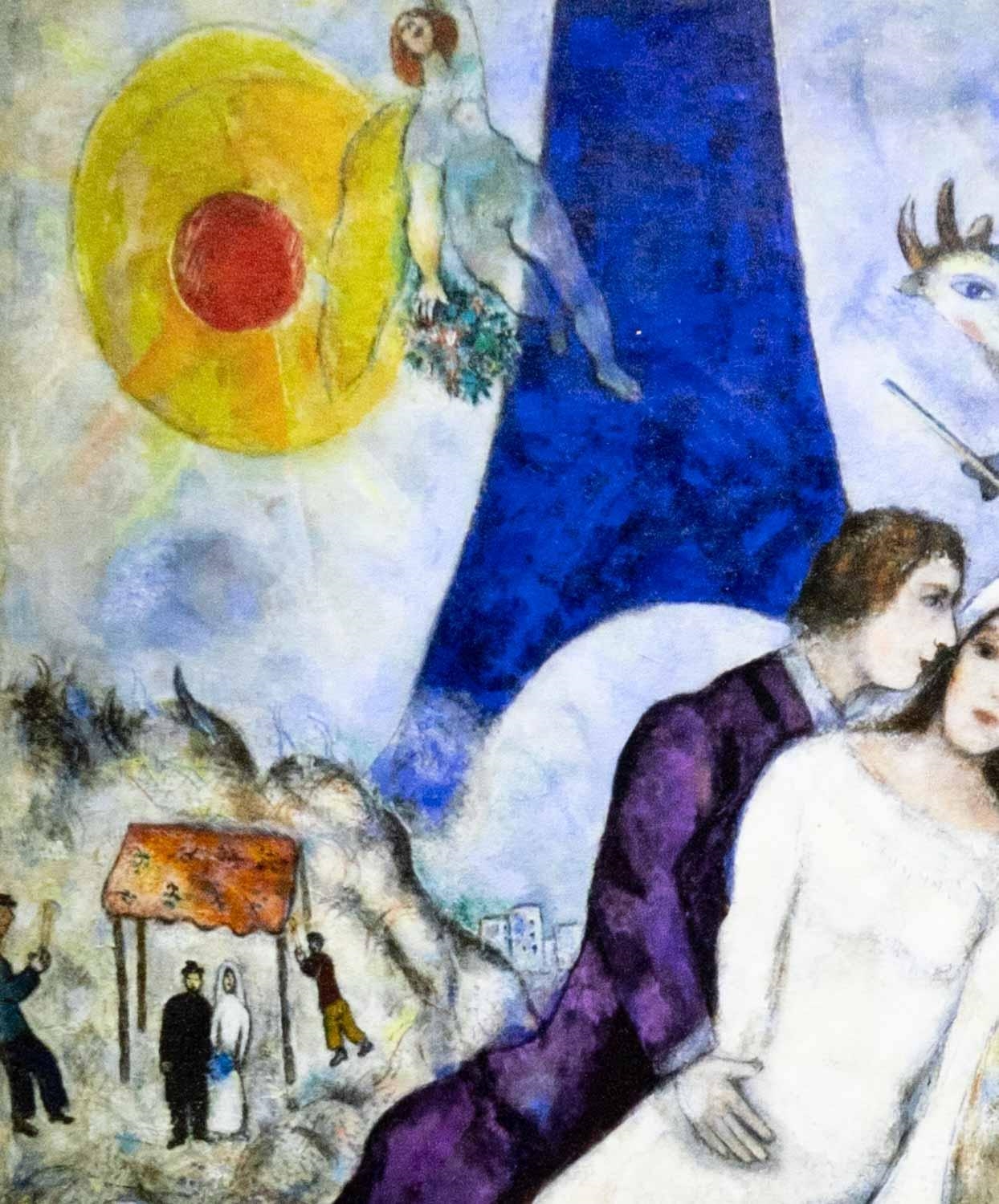 Marc Chagall | Bride and Groom of the Eiffel Tower | MutualArt