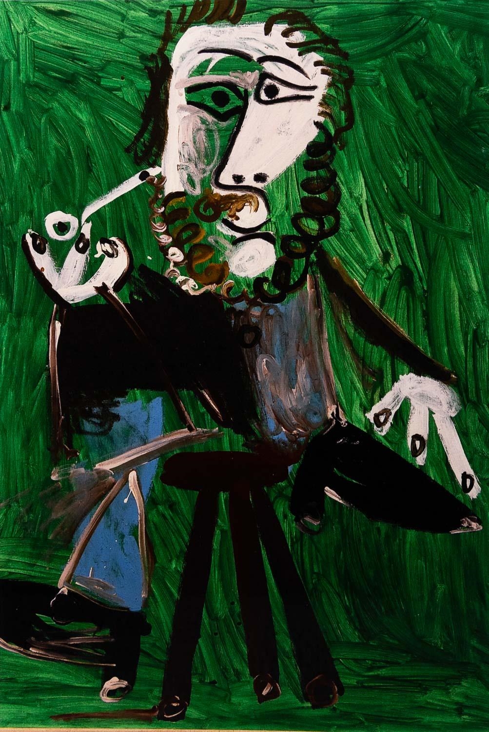 Pablo Picasso | Seated Man with Pipe | MutualArt