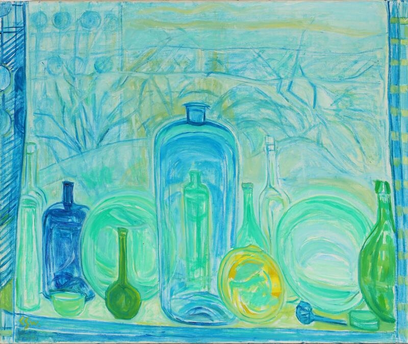Christine Swane | Still life with bottles (1960) | MutualArt