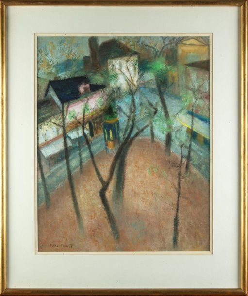 Alfred Dunet | Vue plongeante d'une rue | MutualArt