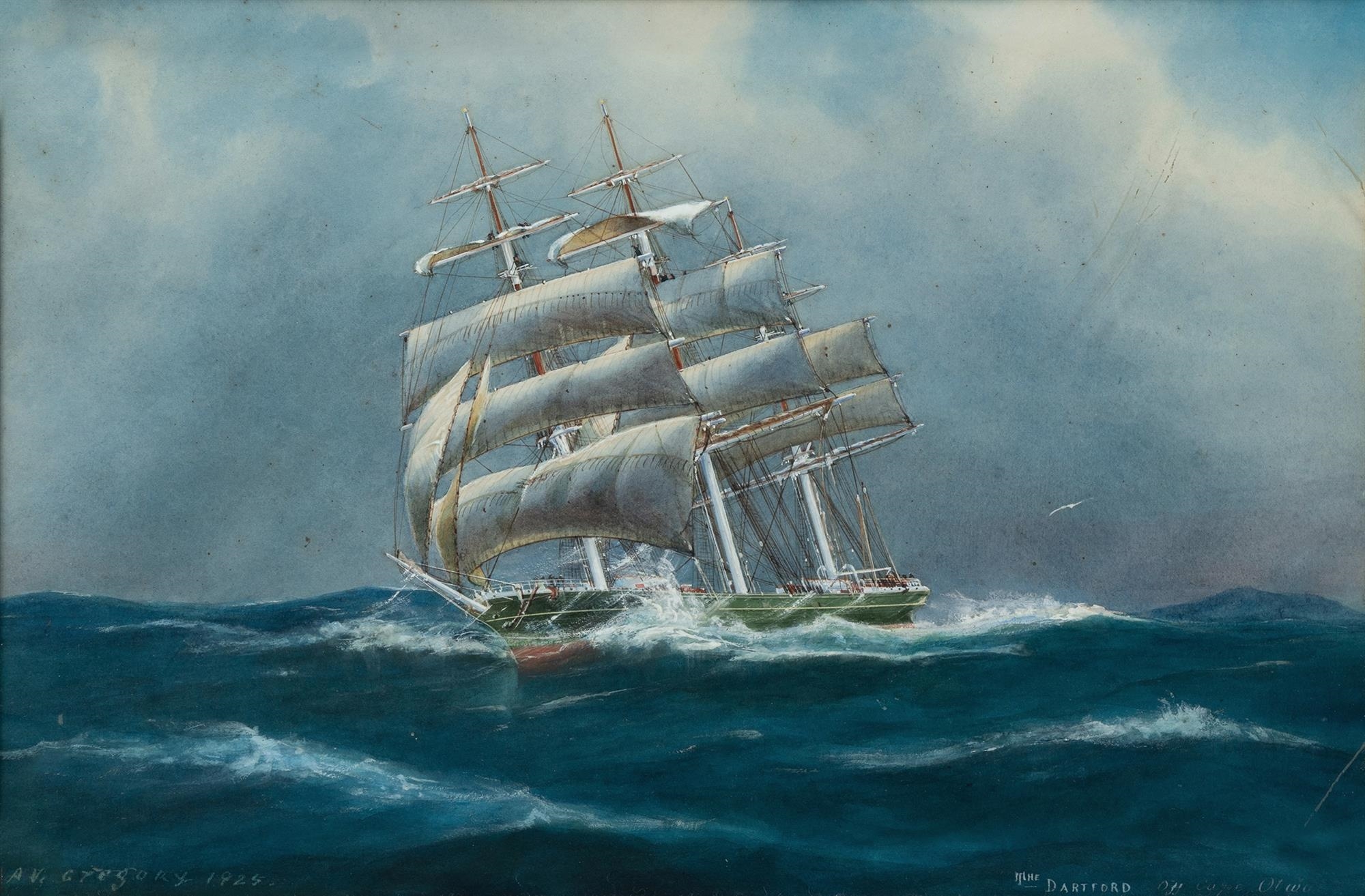 Arthur Victor Gregory | The Dartford off Cape Otway (1925) | MutualArt