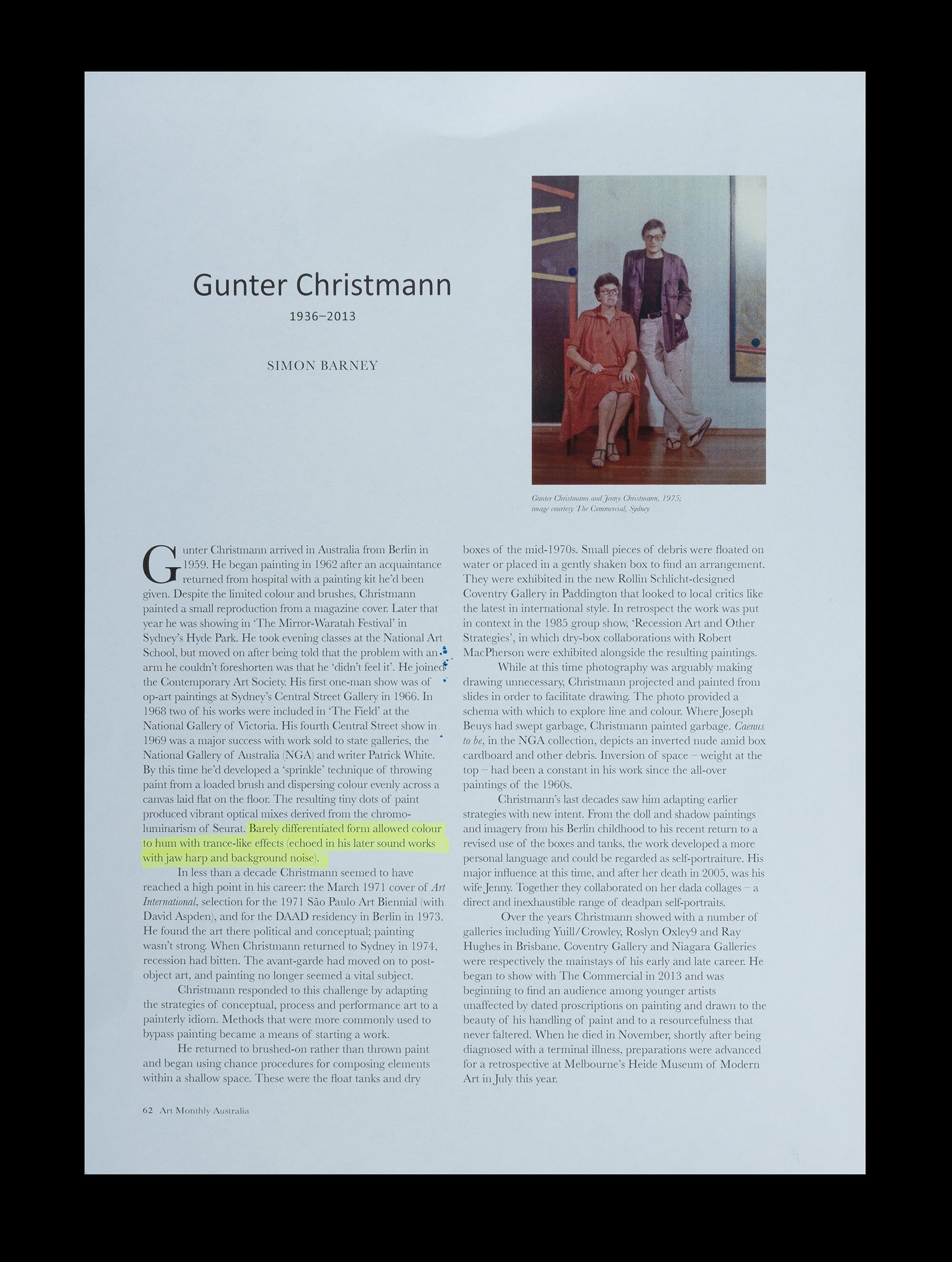 Gunter Christmann | Morchang (Self Portrait with Jaw Harp) (1978 ...