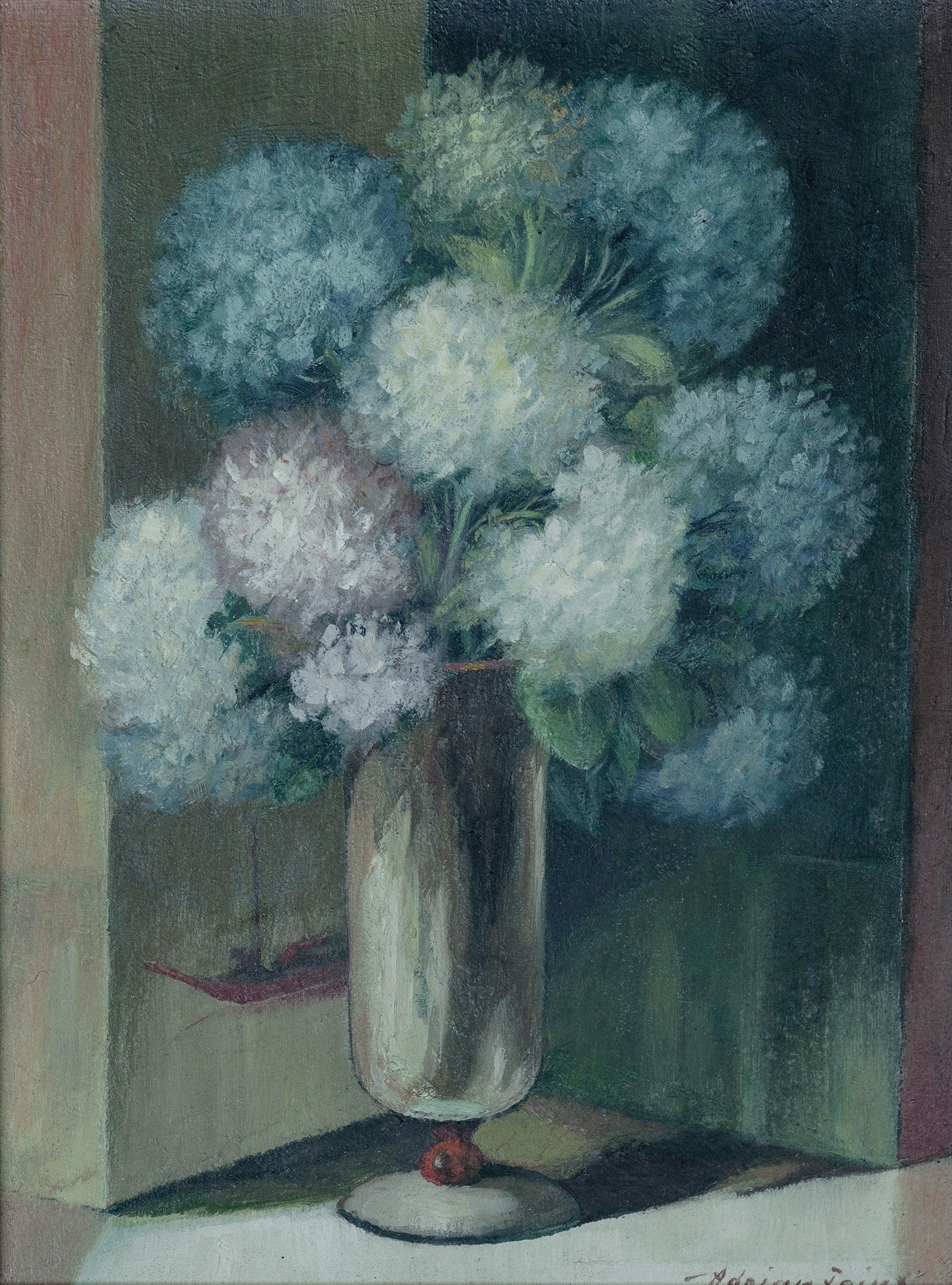 Adrian George Feint | Still Life with Hydrangeas | MutualArt