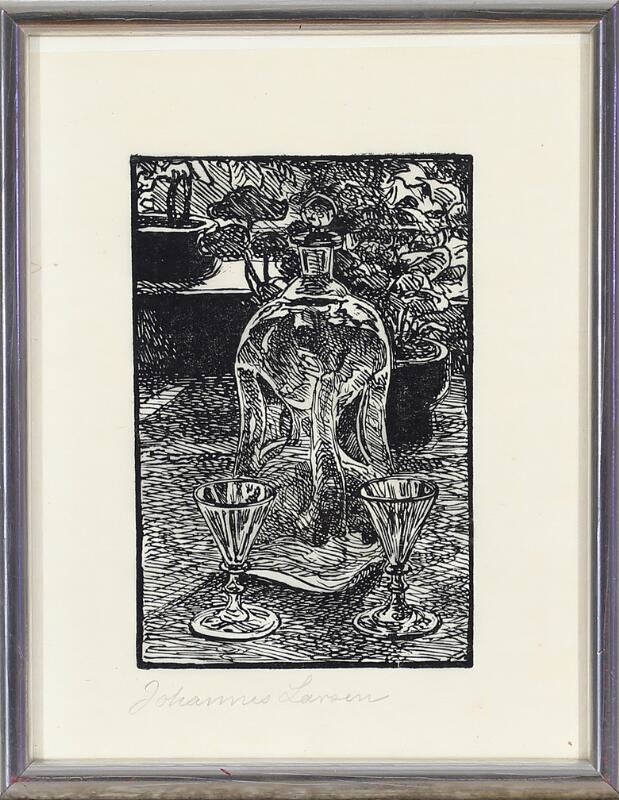 Johannes Larsen | Still life with a cluck bottle | MutualArt