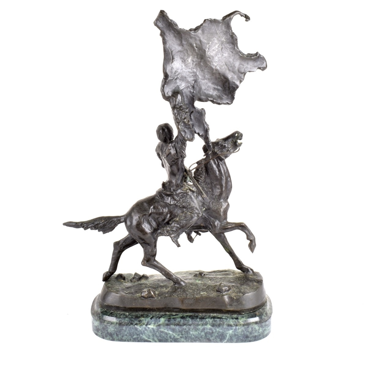 Frederic Remington | Bronze Sculpture on Marble Base | MutualArt