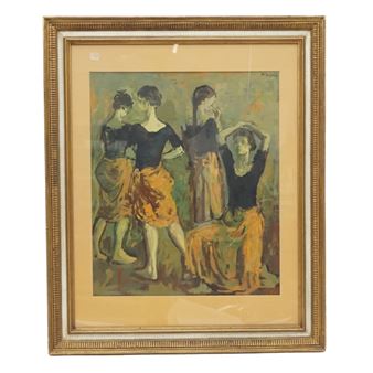 Moses Soyer | four dancers (1958) | MutualArt