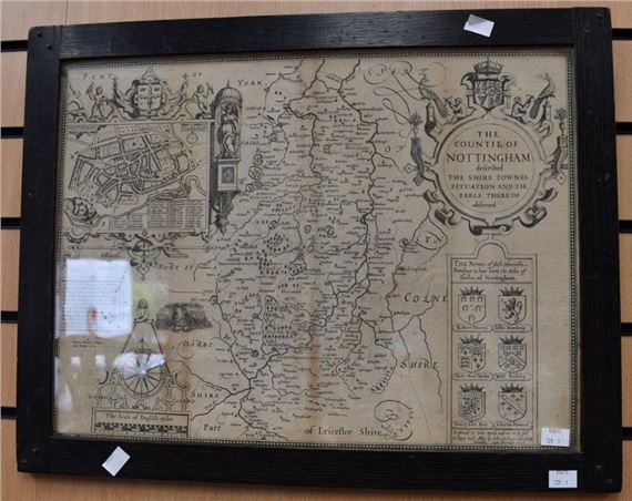John Speed | County map of Nottinghamshire (17th Century) | MutualArt