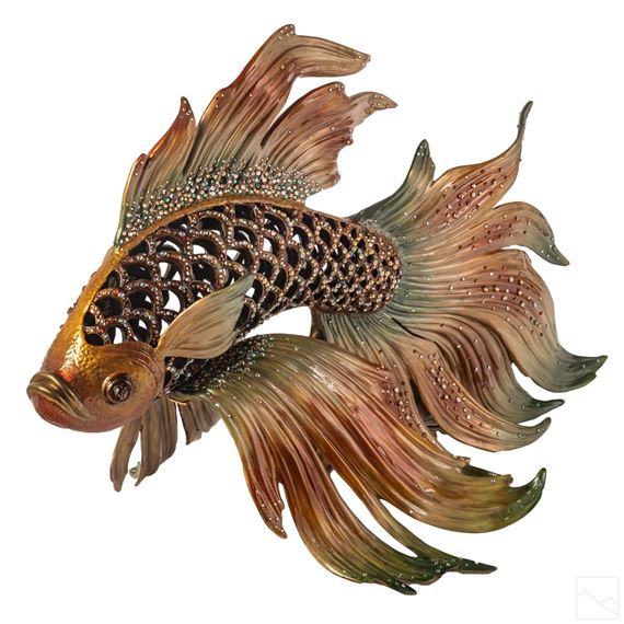 Jay Strongwater | Namoko Fighting Fish figurine sculpture. (2011 ...