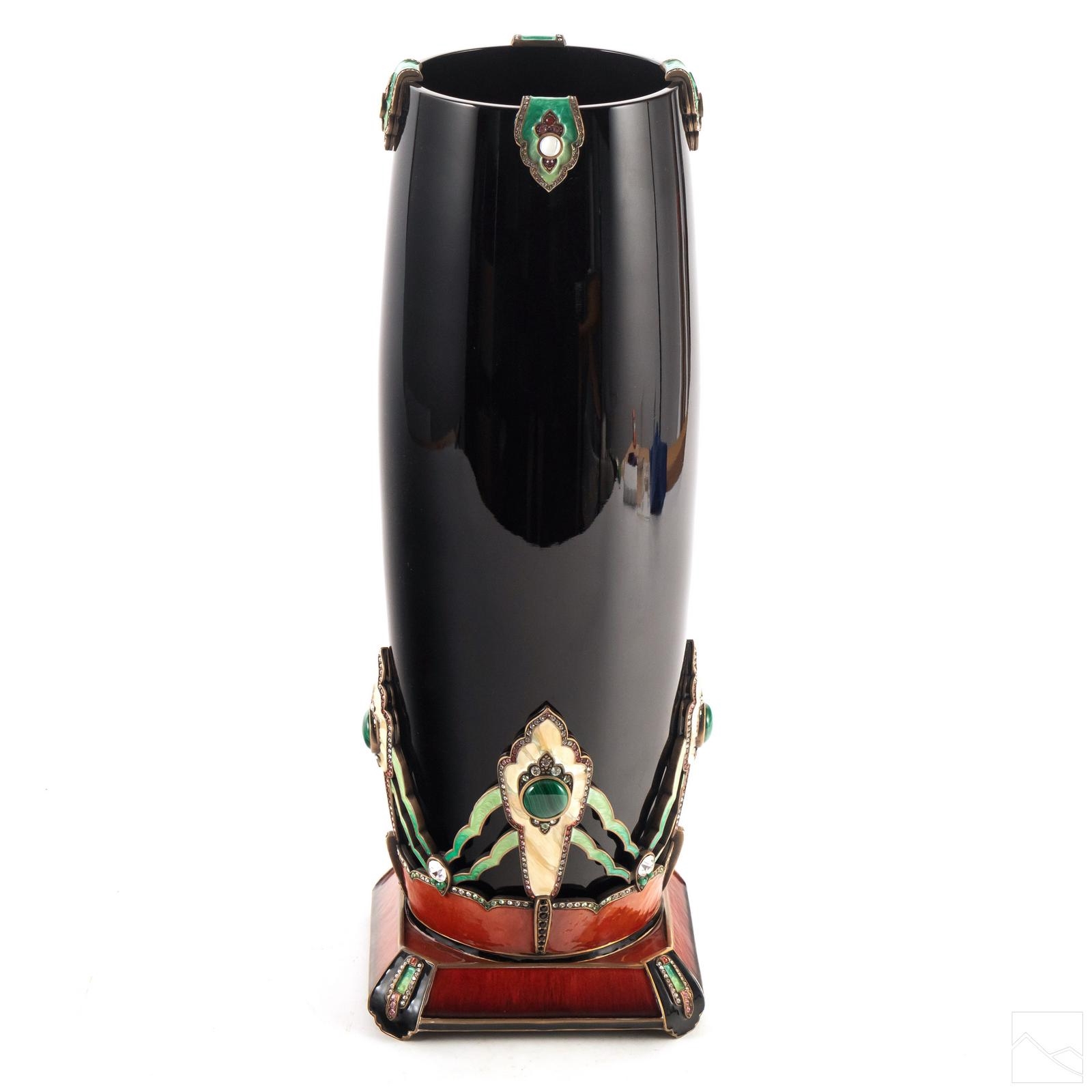 Jay Strongwater | Cylindrical vase (2005) | MutualArt