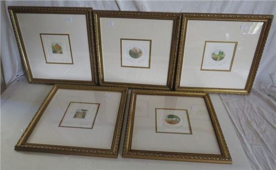 Stephen Whittle | 5 limited edition prints in gilt frames | MutualArt