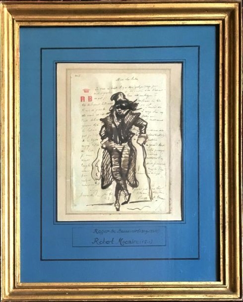 French School | Ink drawing representing an Incredible (19th Century ...