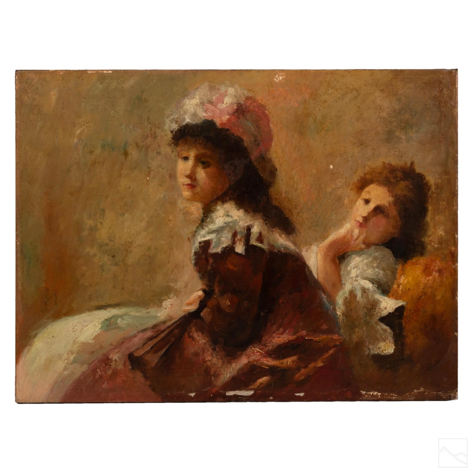 Frank Potter | Portrait of two young ladies (1919) | MutualArt