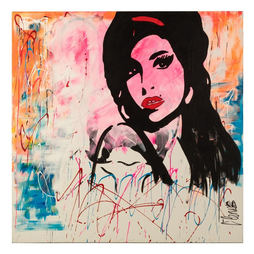 Clem$ | Modern graffiti pop art depicting singer Amy Winehouse inspired ...
