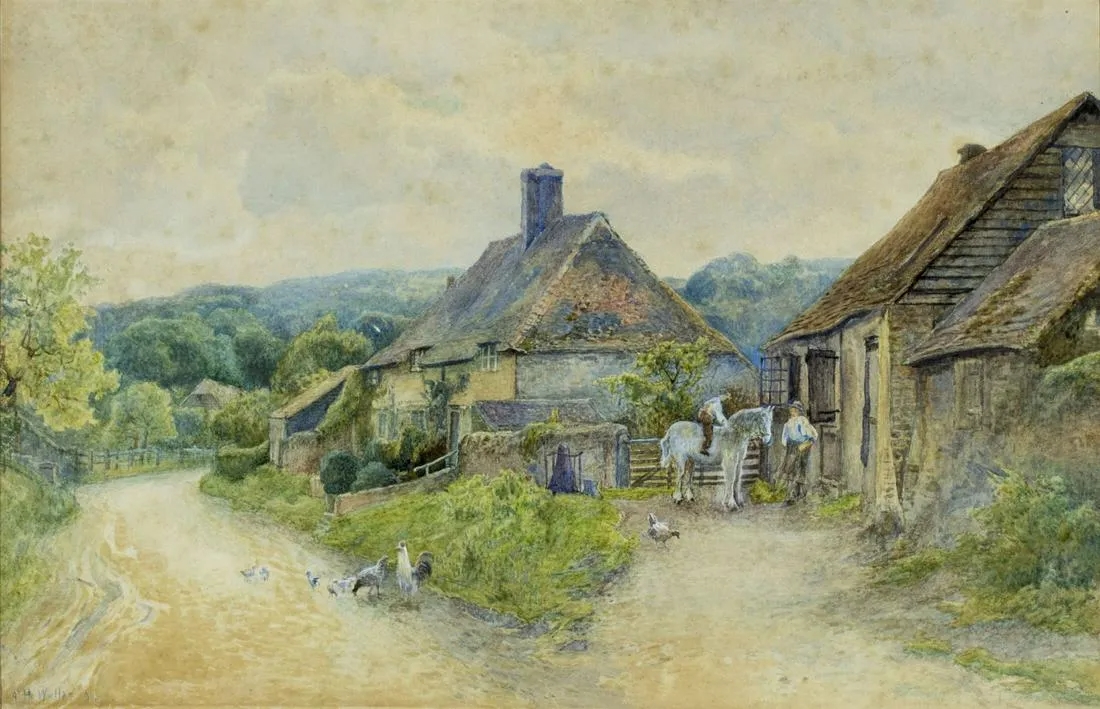 A Honeywood Waller | Farm Landscape (1894) | MutualArt