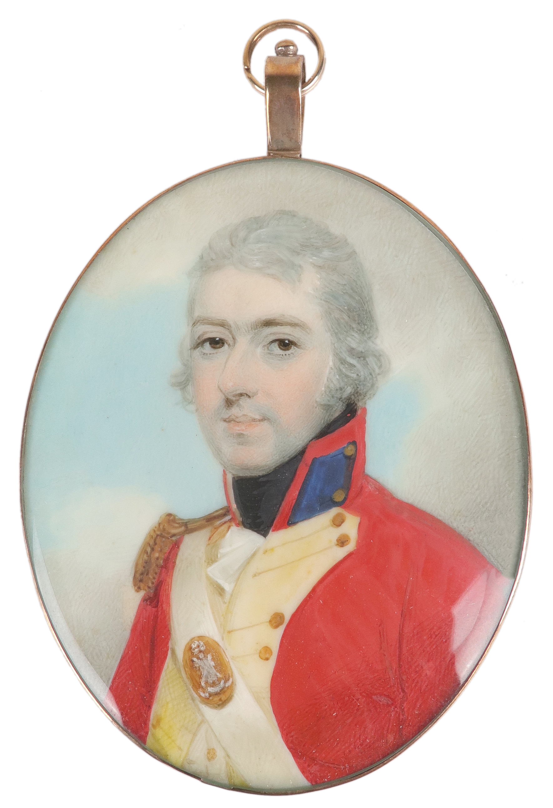 Henry Jacob Burch Jr. | Portrait miniature of an officer in uniform ...