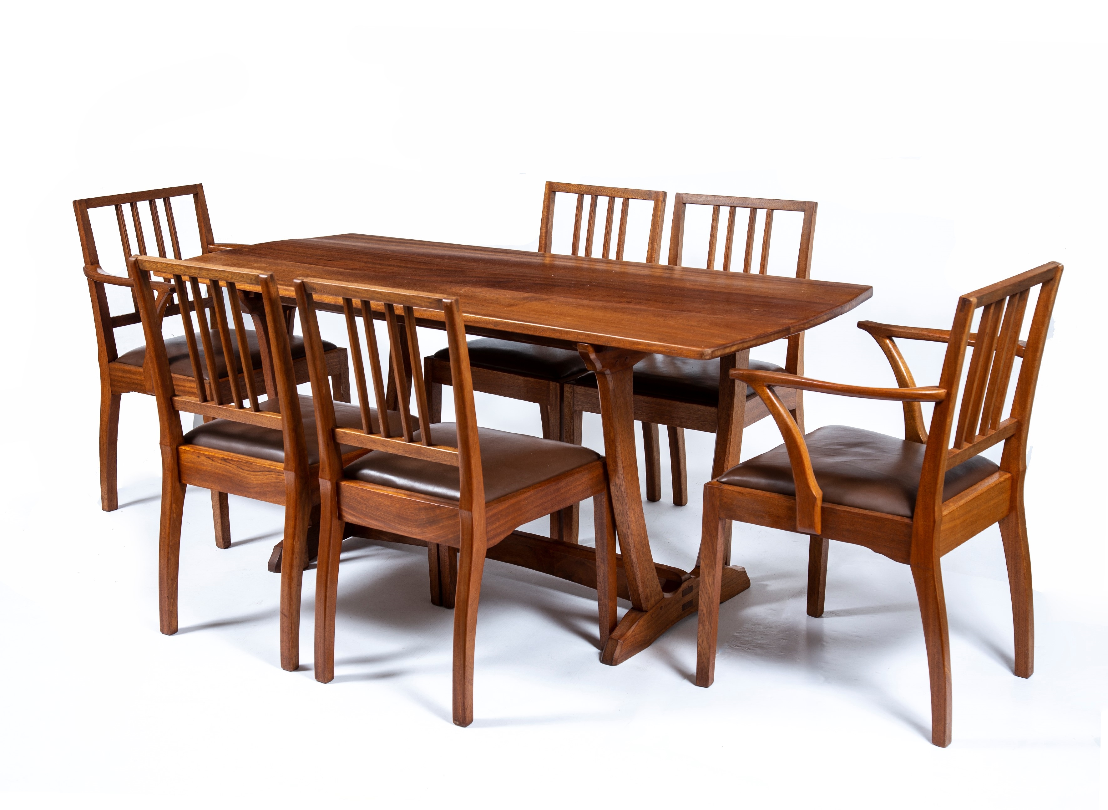 Edward Barnsley | 'Wishbone' dining table and six chairs | MutualArt