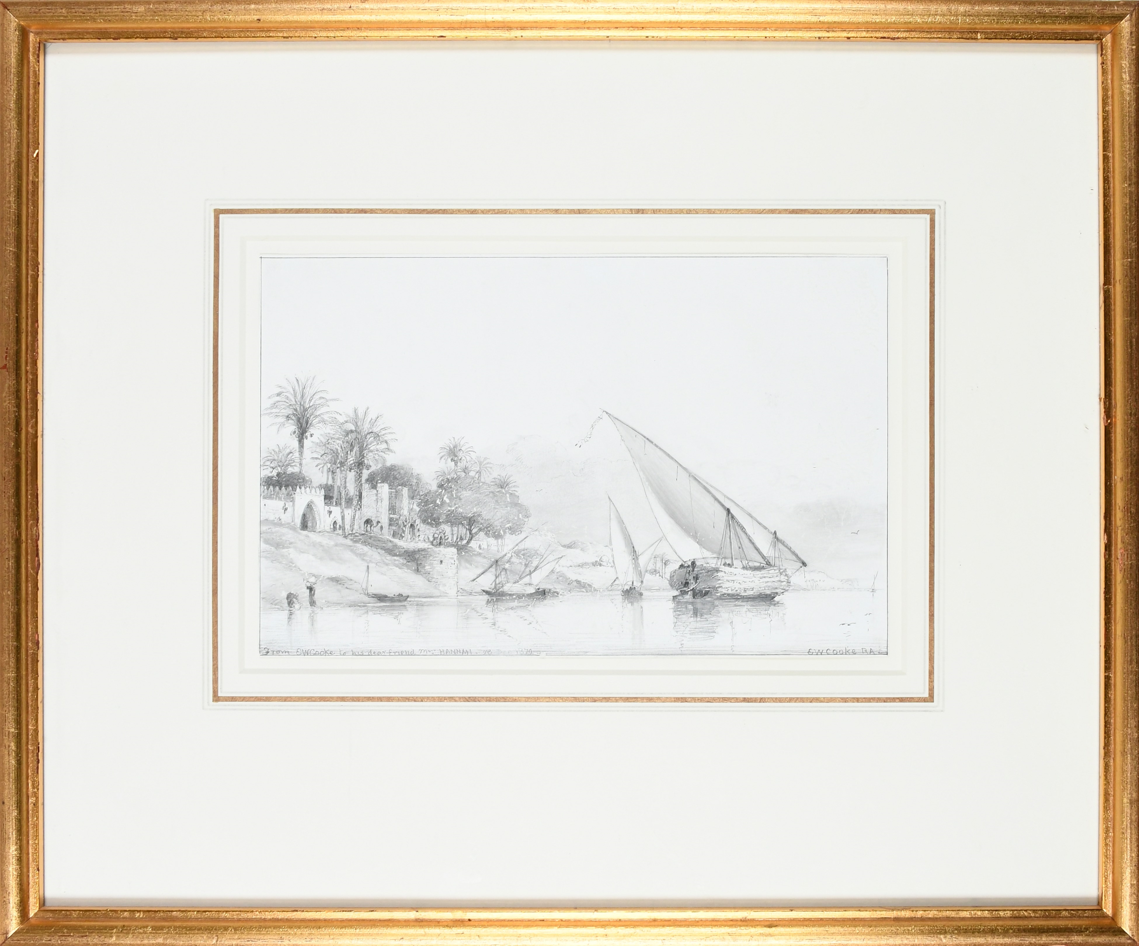 Edward William Cooke | On the Nile; View of Sutton Pool, with Plymouth ...