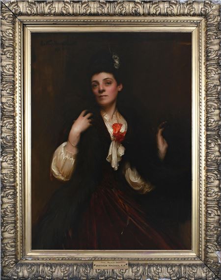 Arthur Hacker | The Black Boa (1891) | MutualArt