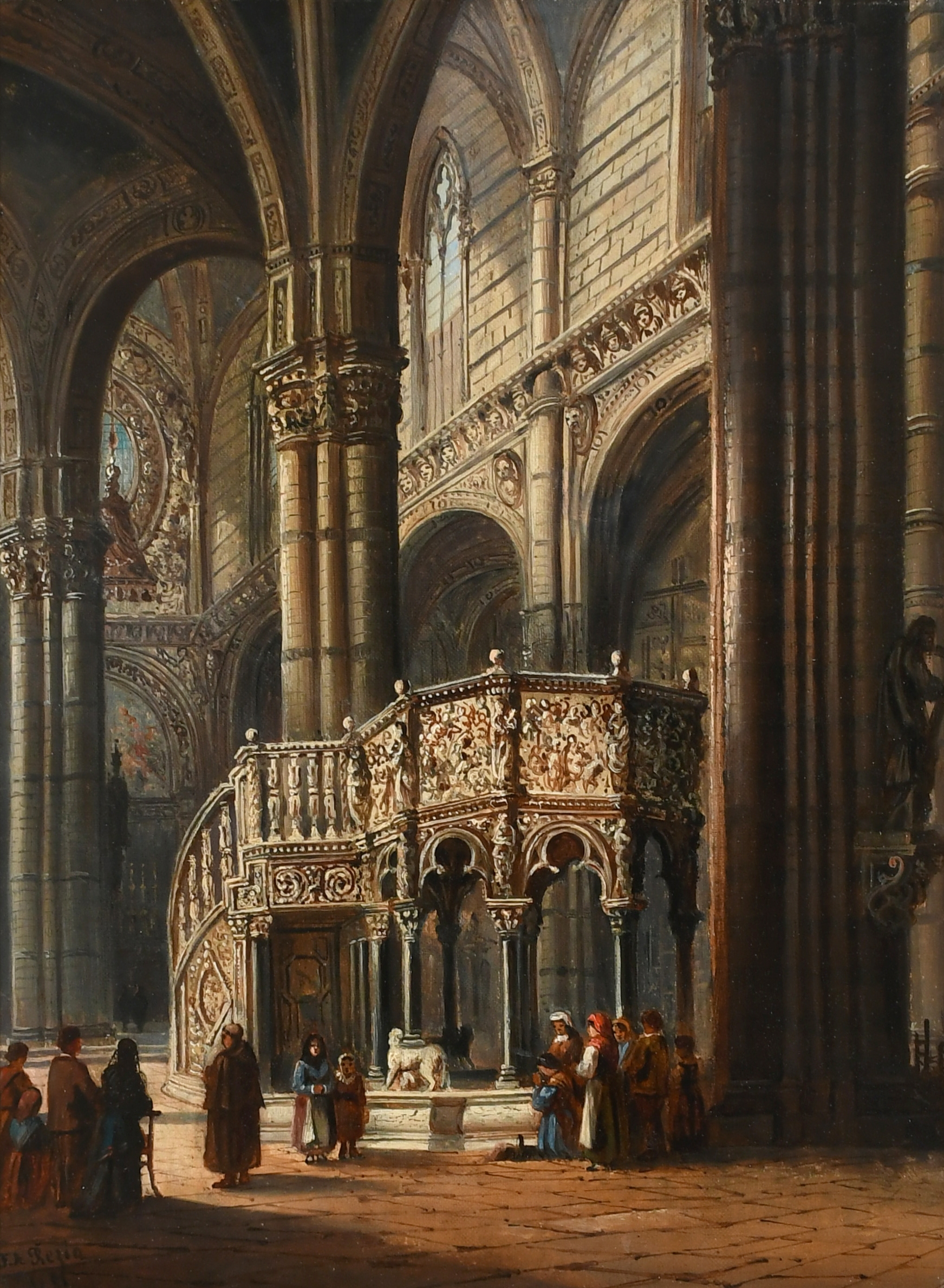 Felice Auguste Rezia | View of the interior of Siena Cathedral (1881 ...