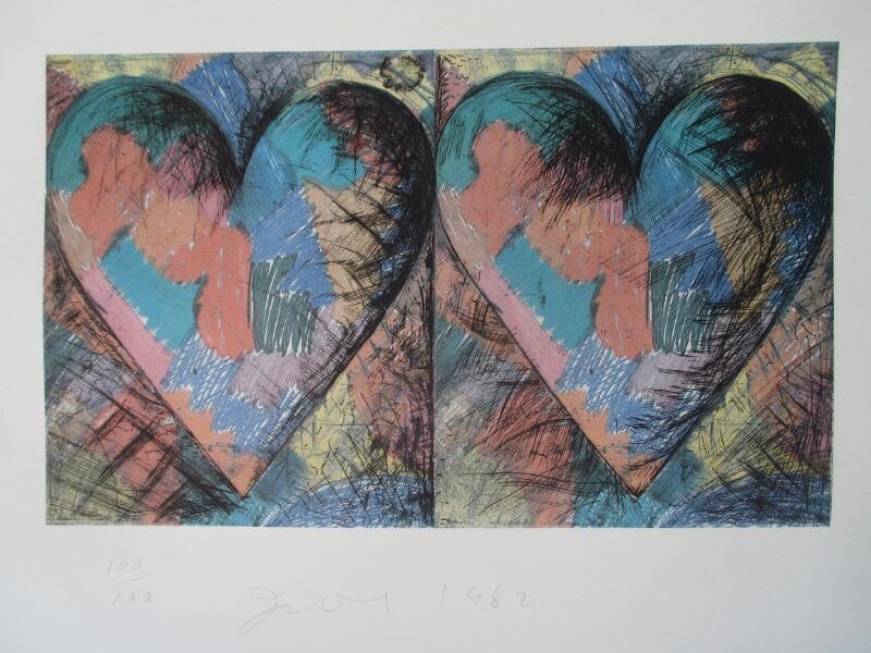 Jim Dine | Louisiana Hearts (1982) | MutualArt