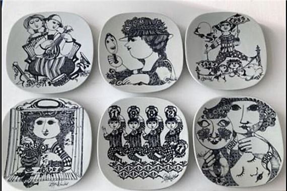 Bjorn Wiinblad | A collection of faiance platters | MutualArt