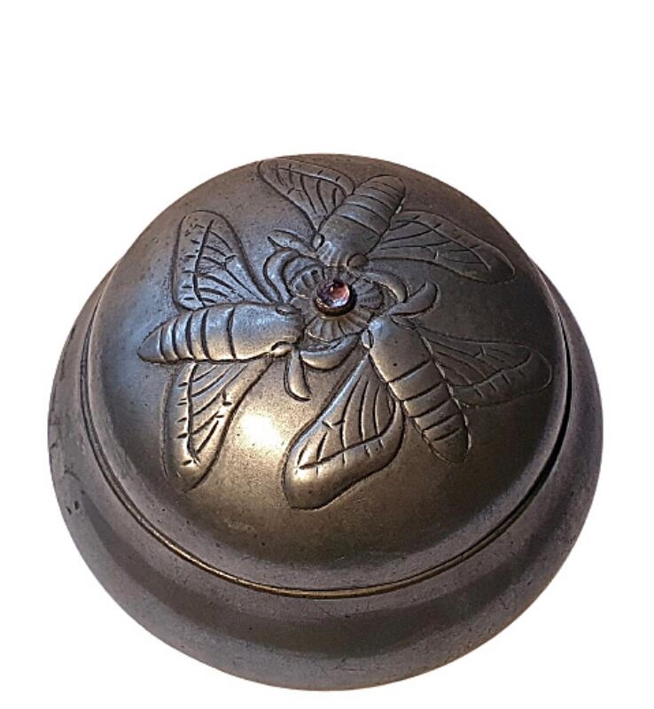 Mogens Ballin | Pewter bonbonniere decorated with butterflies and ...