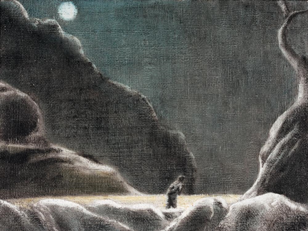 Tony Fomison | Christ in the Desert: Crossing the Pass (1982) | MutualArt