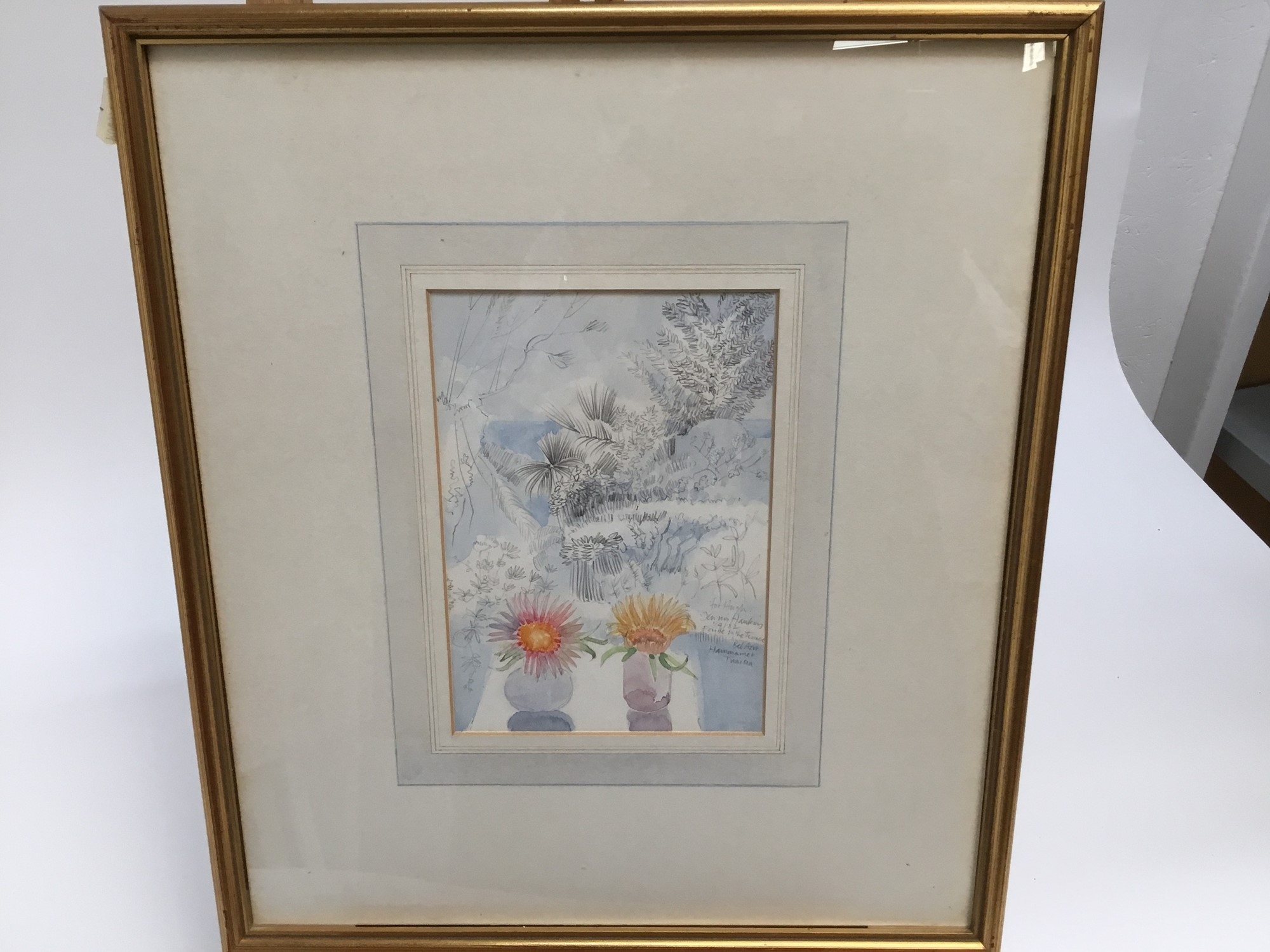 Dennis Hawkins | Dennis Hawkins watercolour with letter verso | MutualArt