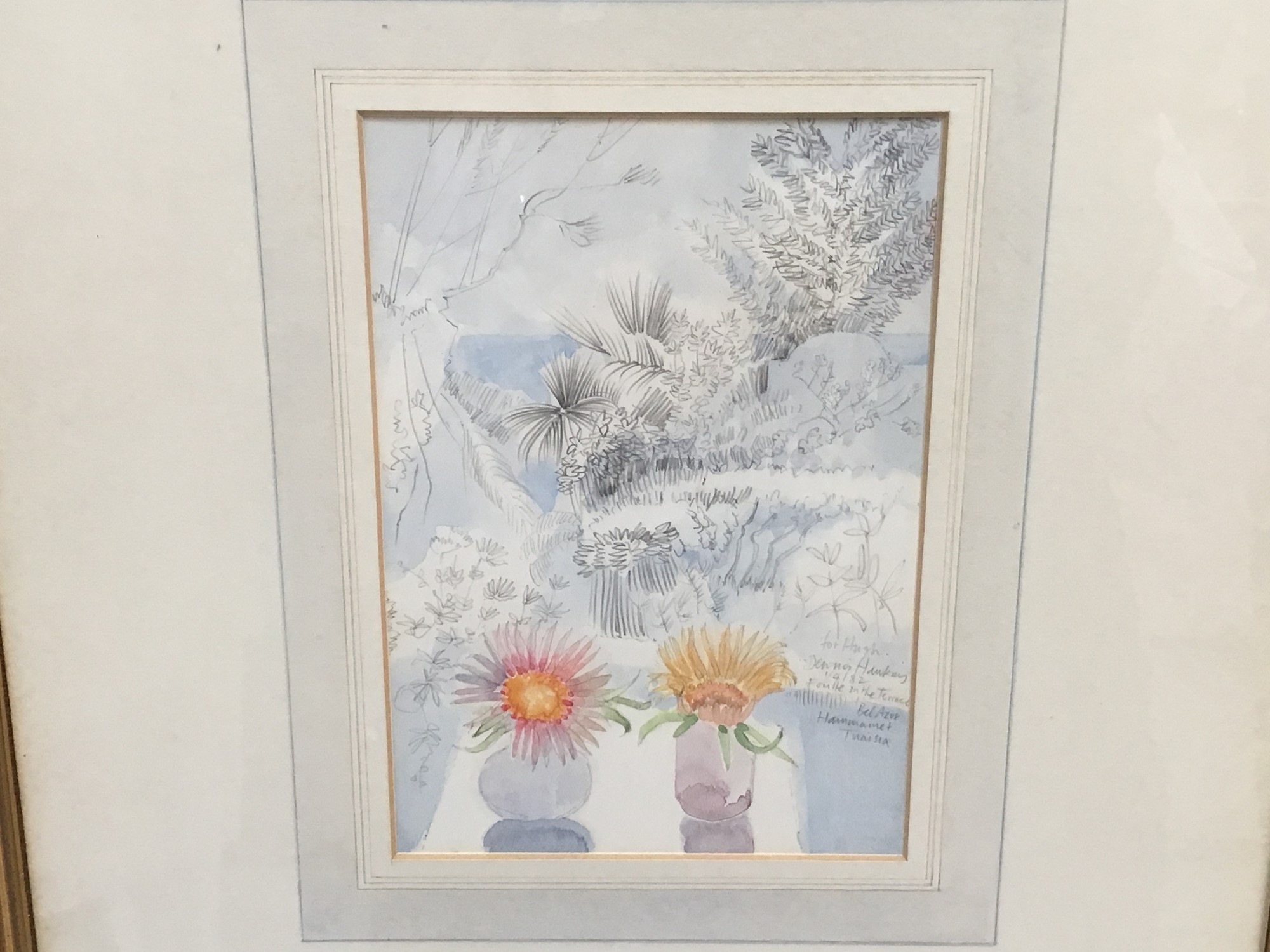Dennis Hawkins | Dennis Hawkins watercolour with letter verso | MutualArt