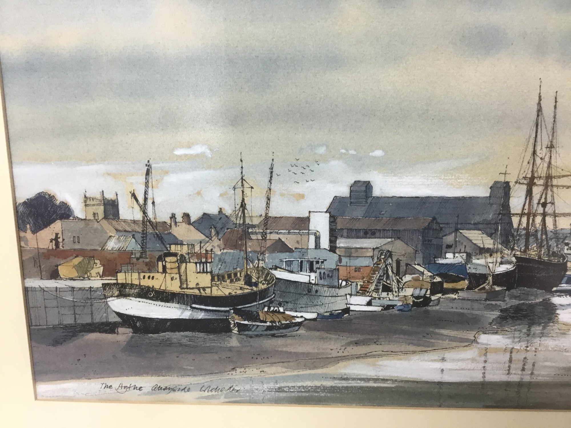 Michael Norman | Michael Norman pen and watercolour, The Hythe ...
