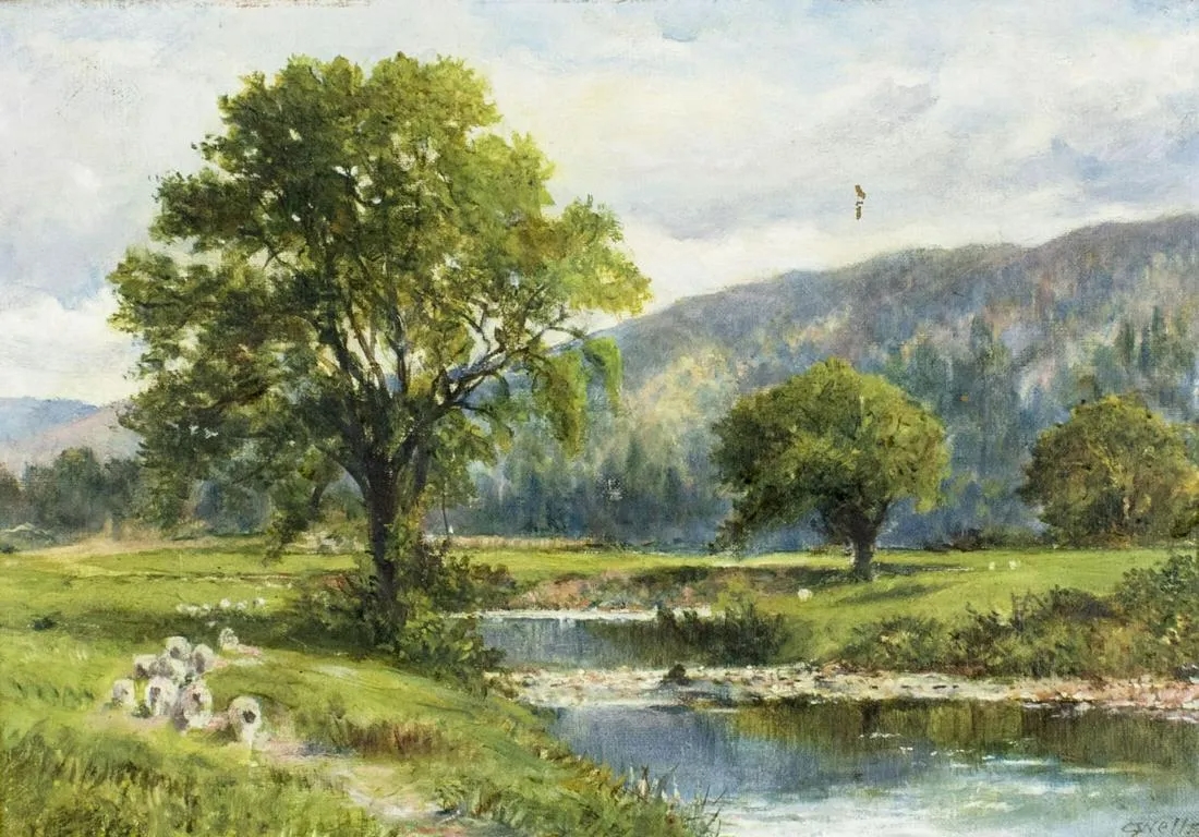 George Wells | River Landscape | MutualArt