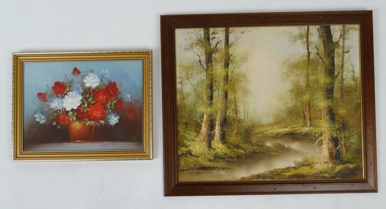 Robert Bruce Cox | Two framed original oil paintings - Still life ...