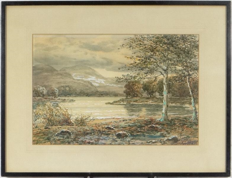 John Hamilton Glass | Hamilton Glass - Watercolour view of a Highland ...