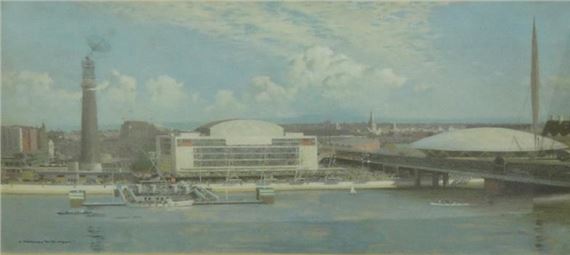 Norman Wilkinson | Print of the South Bank Exhibition 1951 from Shell ...