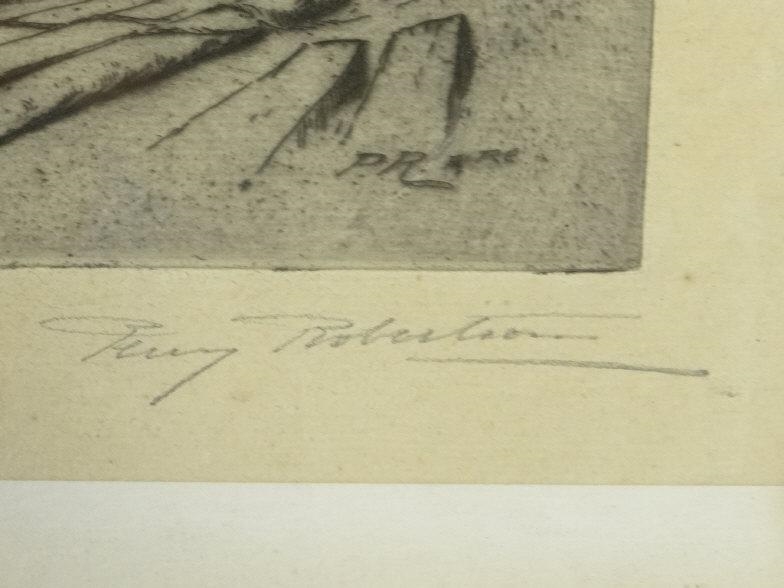 Percy Robertson | Percy Robertson - Pencil signed etching of a canal ...