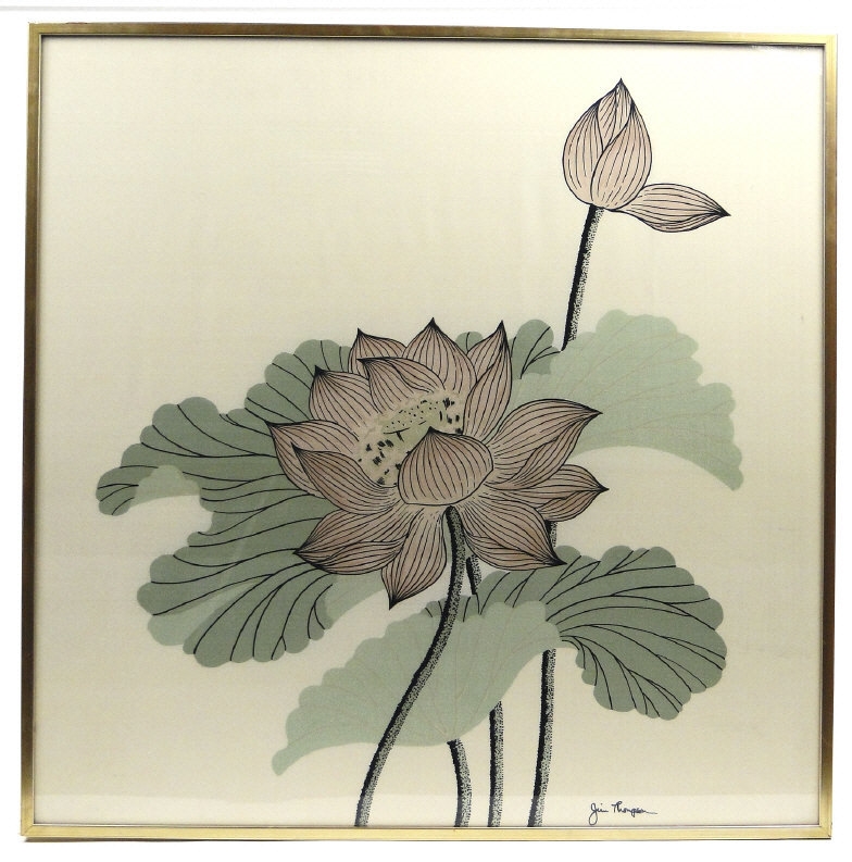Jim Thompson | Jim Thompson - Silk screen print of flowers | MutualArt