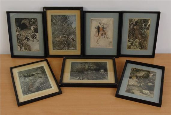 Arthur Rackham | Seven framed Arthur Rackham prints | MutualArt