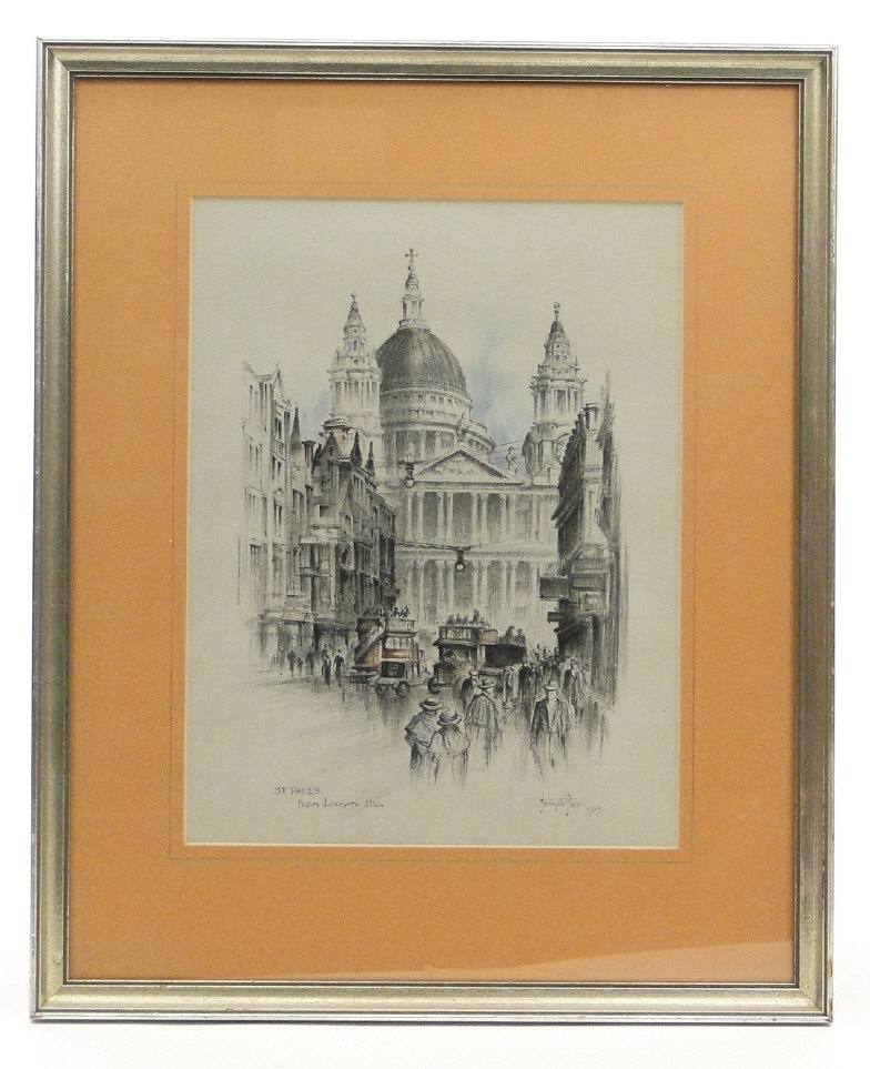 Joseph Pike | Joseph Pike - St Pauls from Ludgate Hill | MutualArt