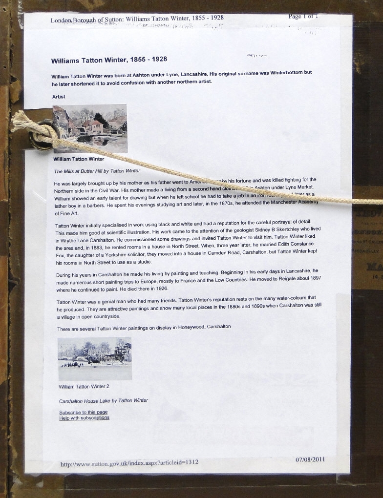 William Tatton Winter | William Tatton Winter - Watercolour landscape ...