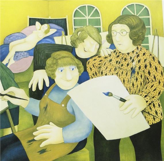 Beryl Cook | Beryl Cook - The Art Class - Pencil signed lithograph ...