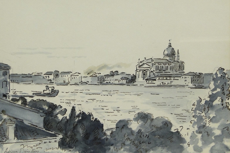 Adrian Daintrey | Adrian Daintrey - Zatter - Pen and watercolour study ...