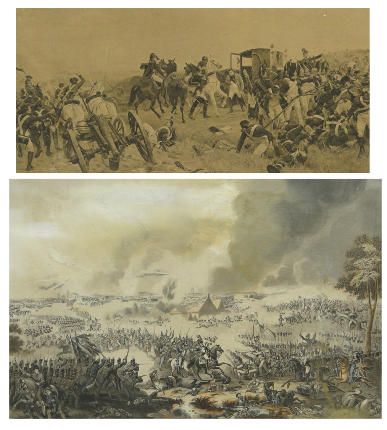 W. Heath | Two 19th century lithographs depicting the Battle of ...