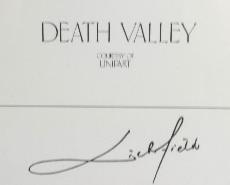 Lord Lichfield | Signed Lord Lichfield poster - Death Valley - Part of ...