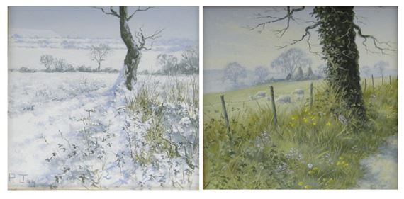 Peter Jay | Peter Jay - Two oil onto board landscape scenes | MutualArt